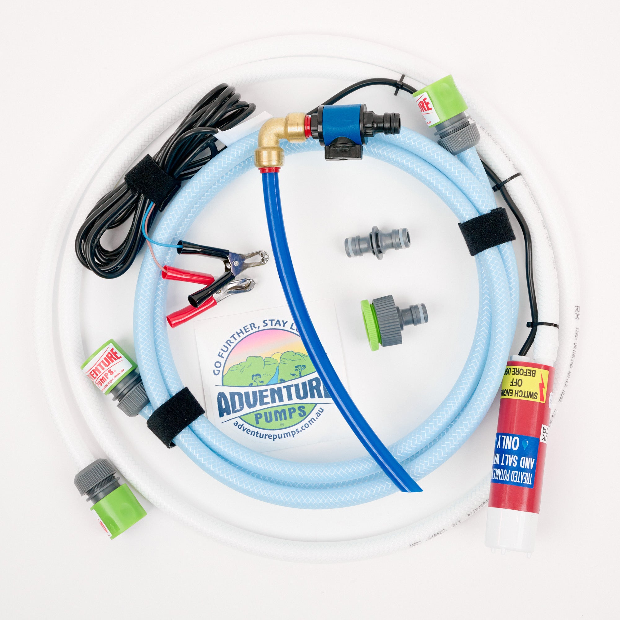 Universal 12V Water Transfer Pump Kit WITHOUT Canvas Bag – Adventure Pumps